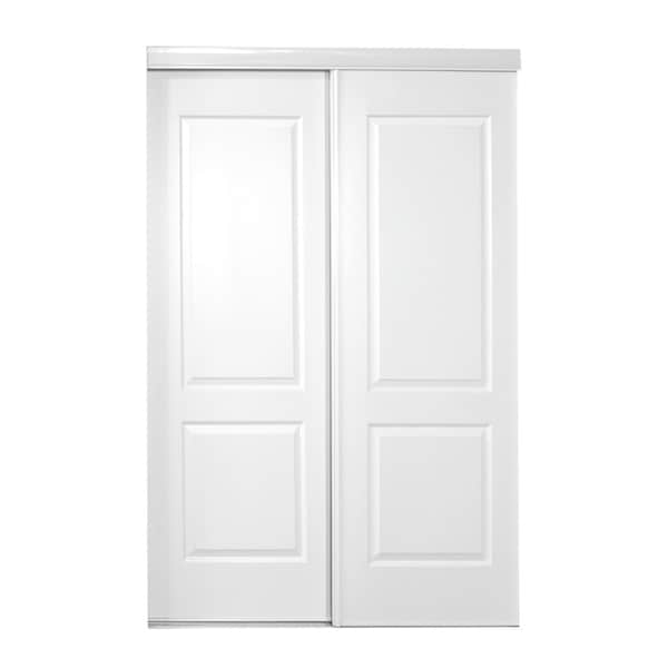 Renin Renin Ashbury 2 Panel Design Steel Frame Bypass Door 48 In X 80 12 In By0108bwprc048080